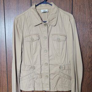 LOFT | Jackets & Coats | Loft Khaki Jacket Womens 4 Safari Blazer ...